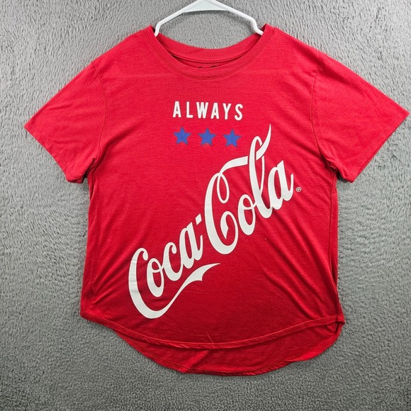 Coca Cola | Tops | Coca Cola Tee Top Women Xxl Stretch Logo Short ...